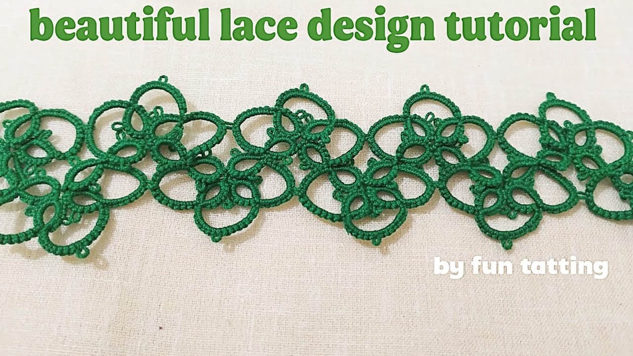 shuttle tatting beautiful lace pattern| step by step guide - YouTube