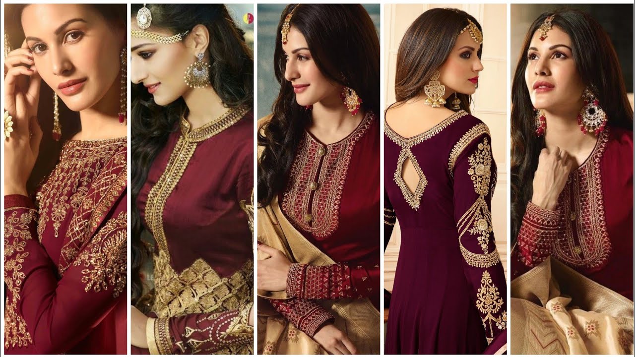 Very impressive red mahroon colour Combination ideas suit kurti dress ...