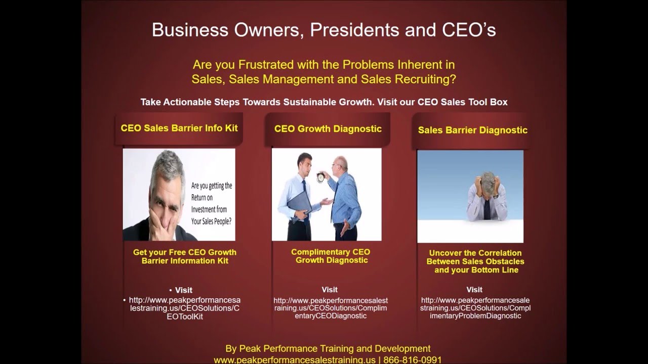 Sales Training Spotlight: Utilize our CEO Tool Box to begin the process ...
