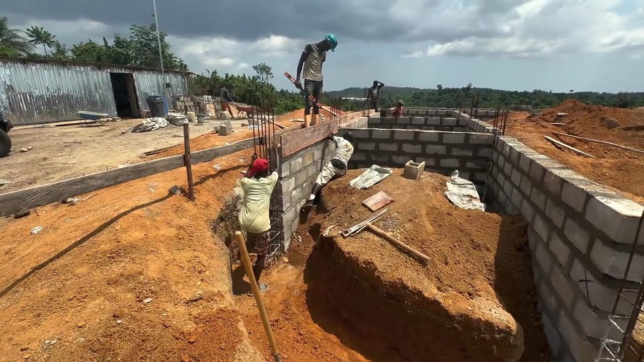 Building my House in Liberia: Week 5: Concrete Placement and Foundation ...