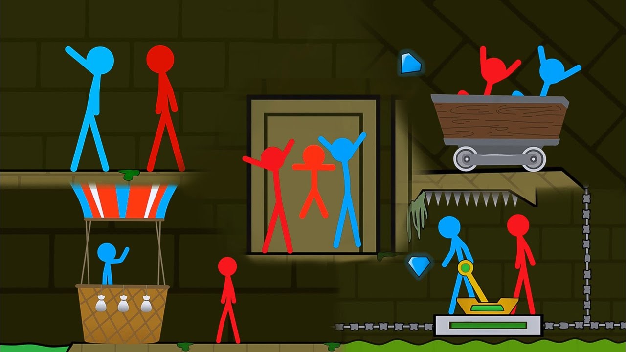 Red and Blue , Stickman Animation - All Part - YouTube