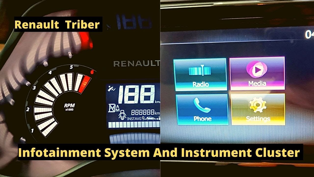 Renault Triber 2022 Instrument Cluster And Infotainment System ...