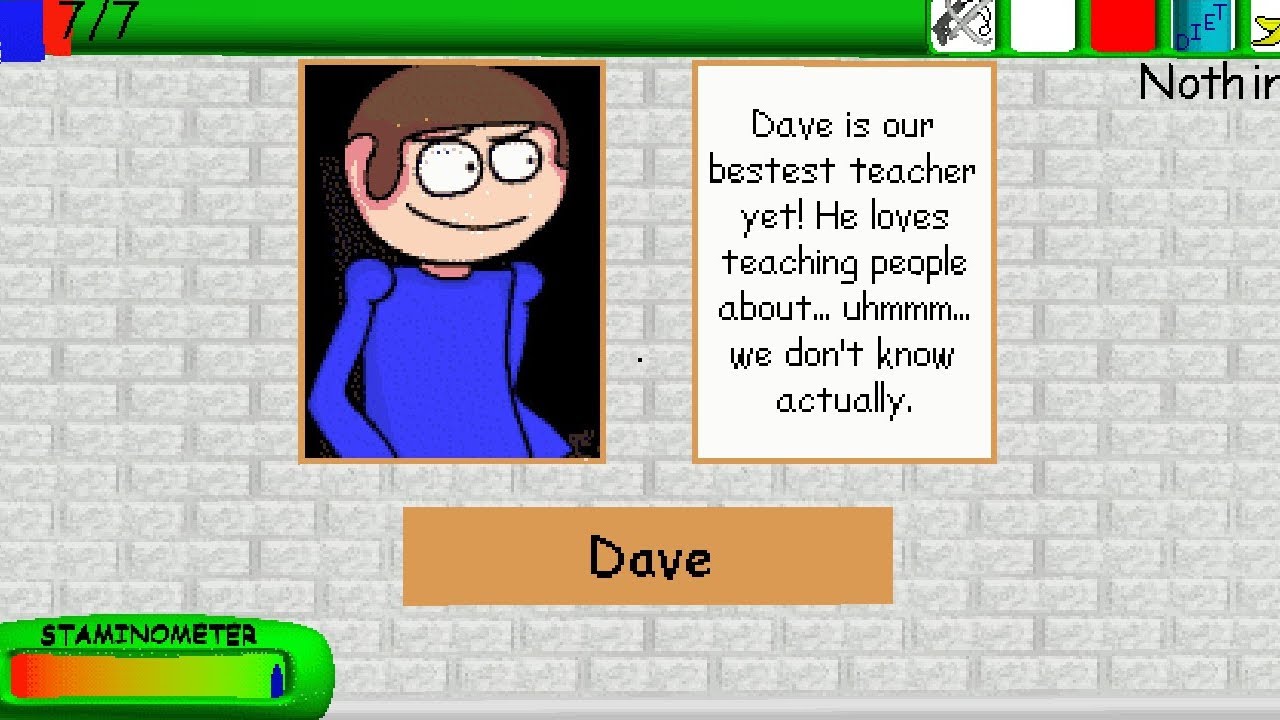 Dave in Baldi's Basics Plus (BB+ V0.6 Mod) [FNF Mod] - YouTube