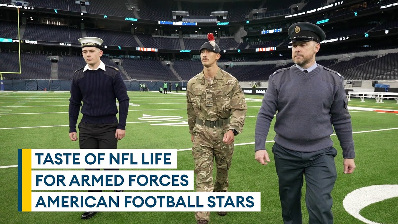 Military American footballers meet NFL legends at Tottenham Hotspur ...