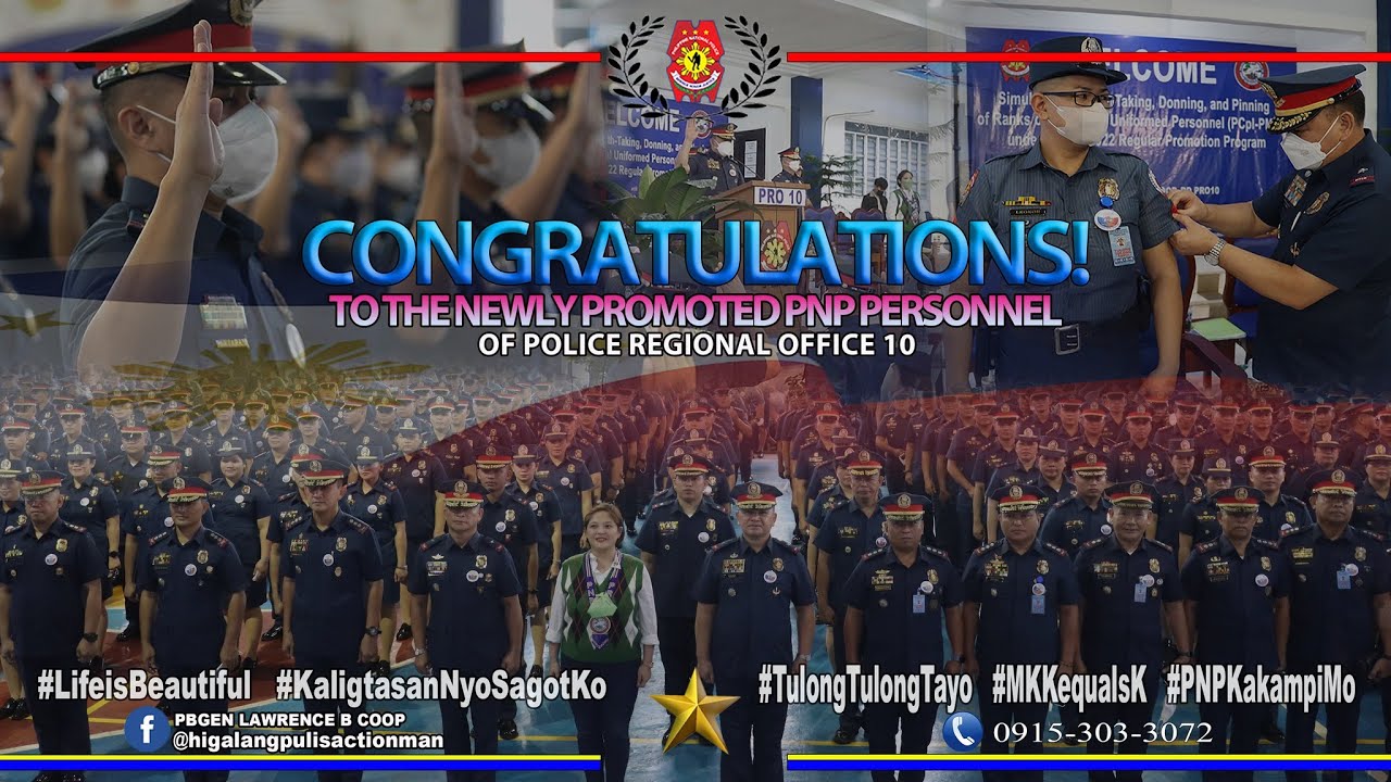 Donning of Ranks of Newly Promoted PNP Personnel of Police Regional ...