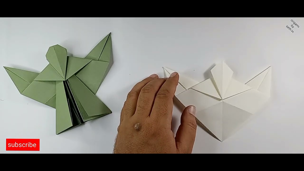 easy origami angel 😇 how to make origami angel 😇 DIY paper Christmas ...