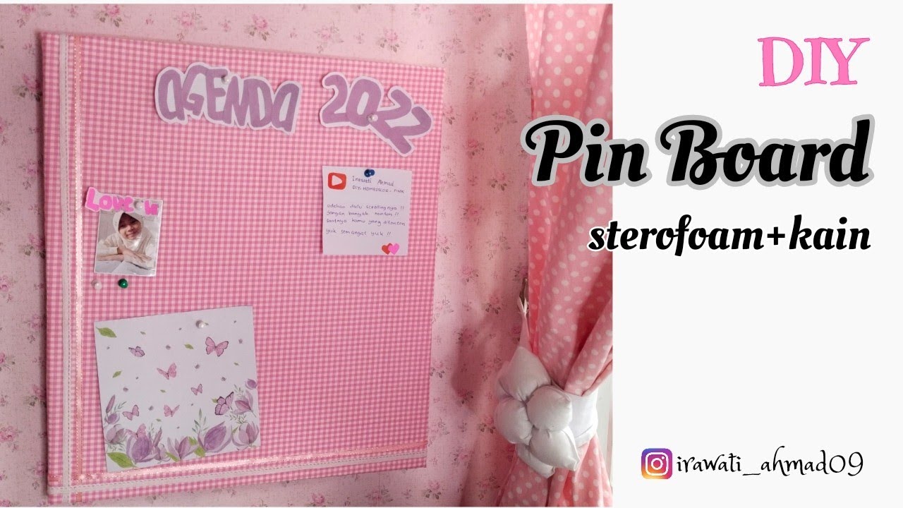 DIY Pin Board decorative. papan pesan dari bahan bekas. - YouTube