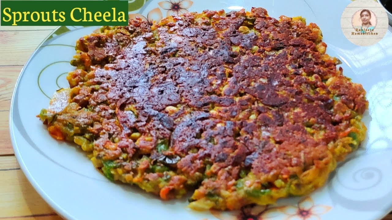 Healthy high protein sprouts chilla recipe| sprouts ka chilla| sprouts ...