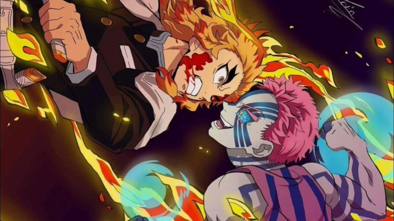 RENGOKU VS AKAZA - OST DEMON SLAYER MUGEN TRAIN - YouTube