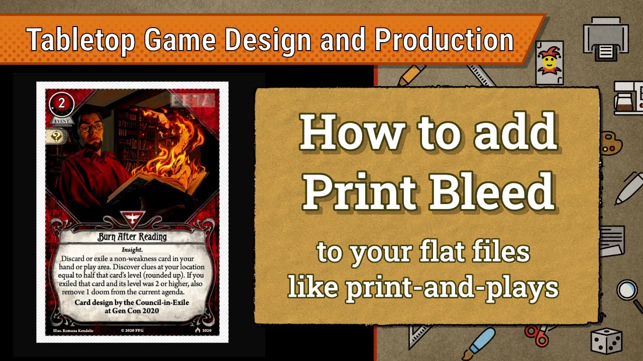 How to add Print Bleed to Cards for cutting - YouTube