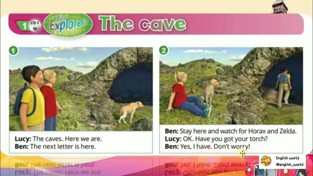 Audio of the story: "The cave". Text. Unit 8. Lesson 5. (p. 74-75 ...
