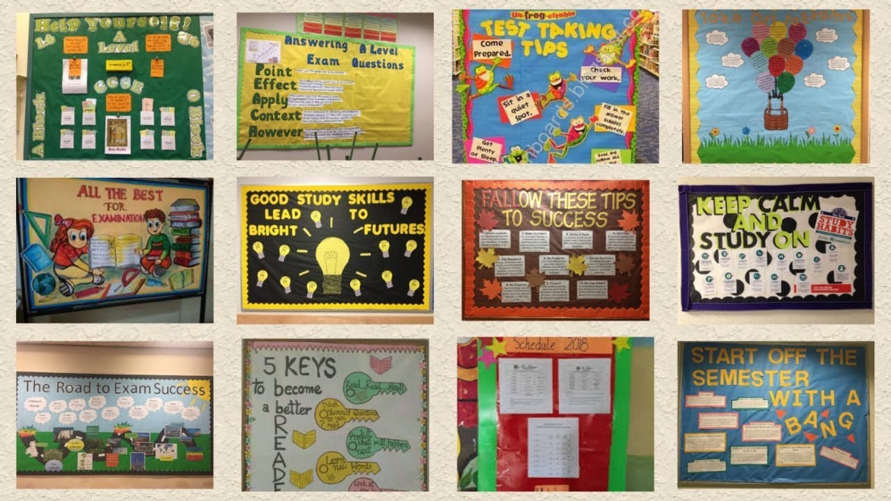 Exam time school display board || bulletin board for school exams ...