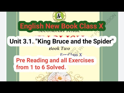 Unit 3.1. "King Bruce and The Spider". (Exercises 1 to 6). English X ...