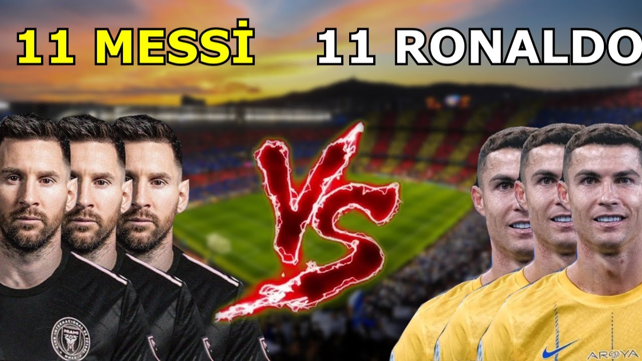 11 MESSİ vs 11 RONALDO / Tarihi geri dönüş! - YouTube