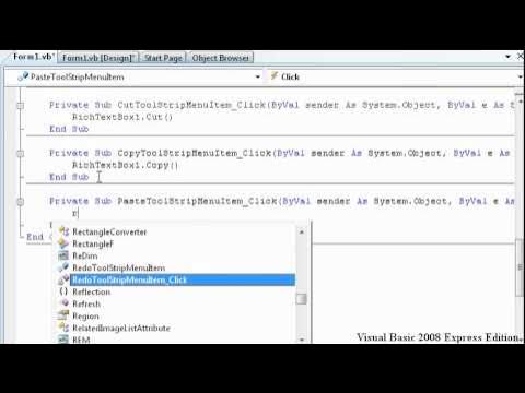 VB 08 TUTORIAL6: Making an Advanced Notepad - YouTube
