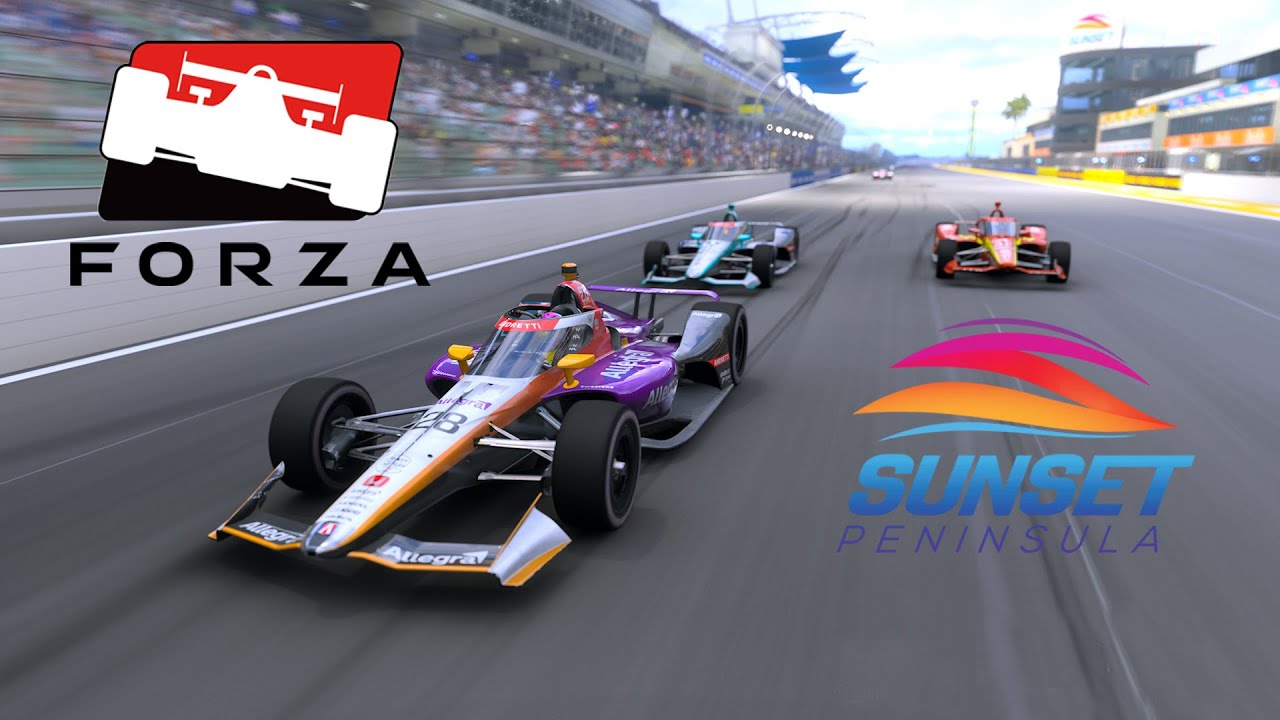 Forza IndyCar Series At Sunset Peninsula #forzamotorsport - YouTube