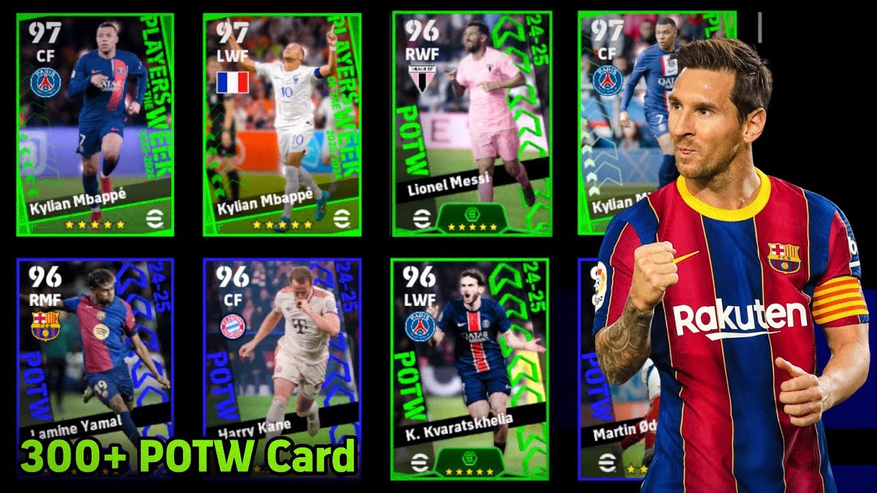 Special POTW Account!!🎉 300+ POTW Card!! Squad Building eFootball 2025 ...