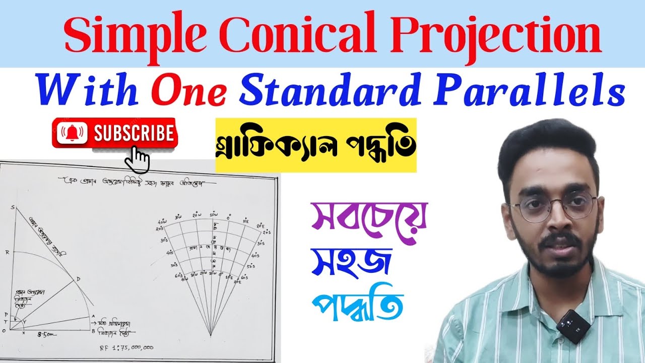 Simple Conical Projection With One Standard Parallels।। Graphical Method #sanjibansir - YouTube