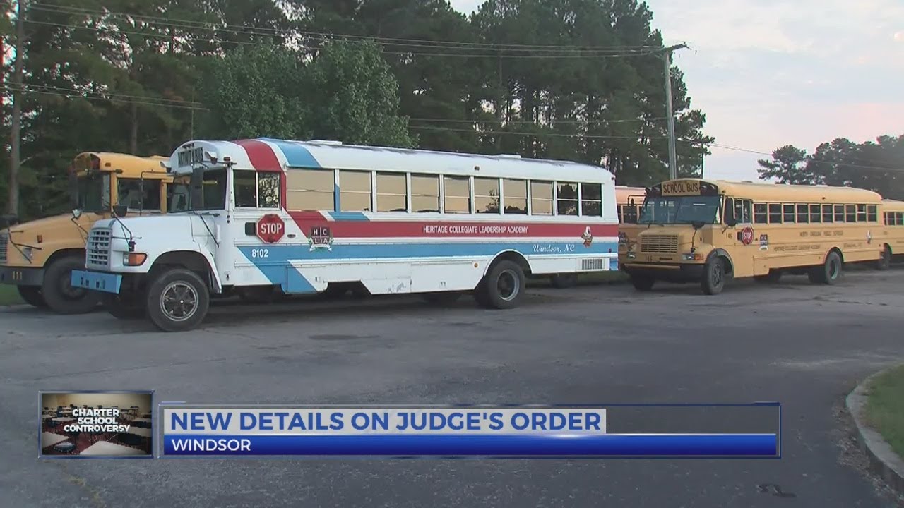 Picture shows buses of troubled Bertie County charter school in the ...