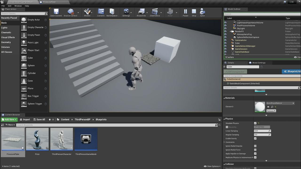Unreal Engine 4 Beginners 2020-21: #29 Physics Handle - YouTube
