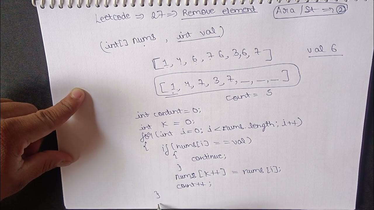 leetcode 27- Remove elements - YouTube