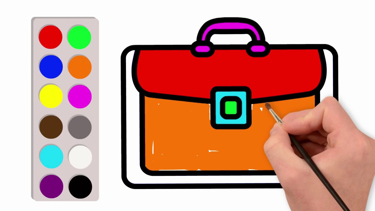 Learn Colors for Kids with coclor bag | Coloring Pages for Children ...