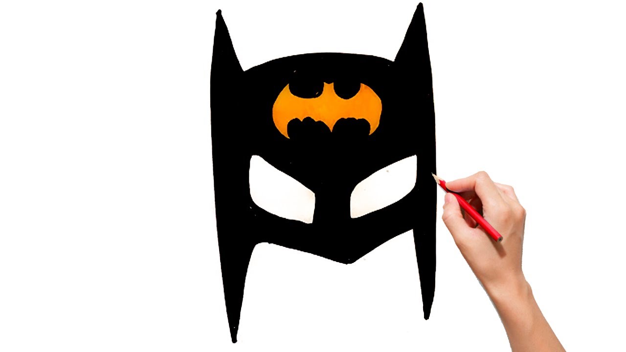 HOW TO DRAW A BATMAN MASK EASY - YouTube