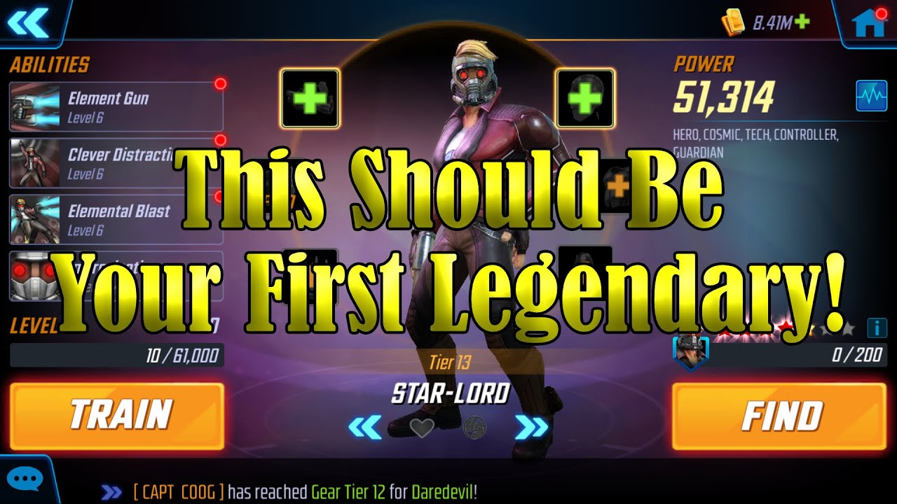 Why Starlord Should Be Your First Legendary Character! - Marvel Strike ...