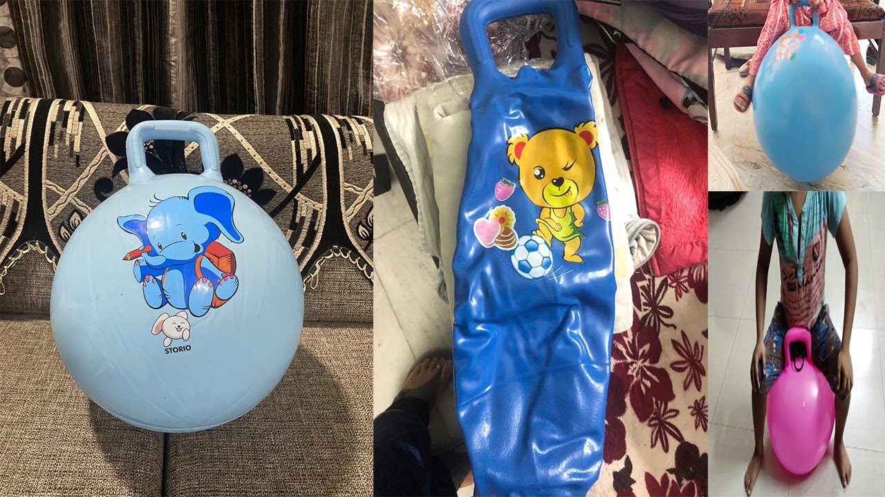 Storio Sit And Bounce Rubber Hop Ball Jumping&Bouncing Ball For Boys ...