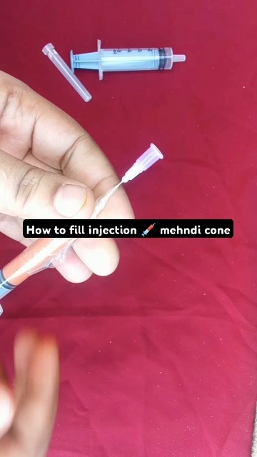 How to make Injection 💉 Syringe Mehndi Cone#injection #henna #cone # ...
