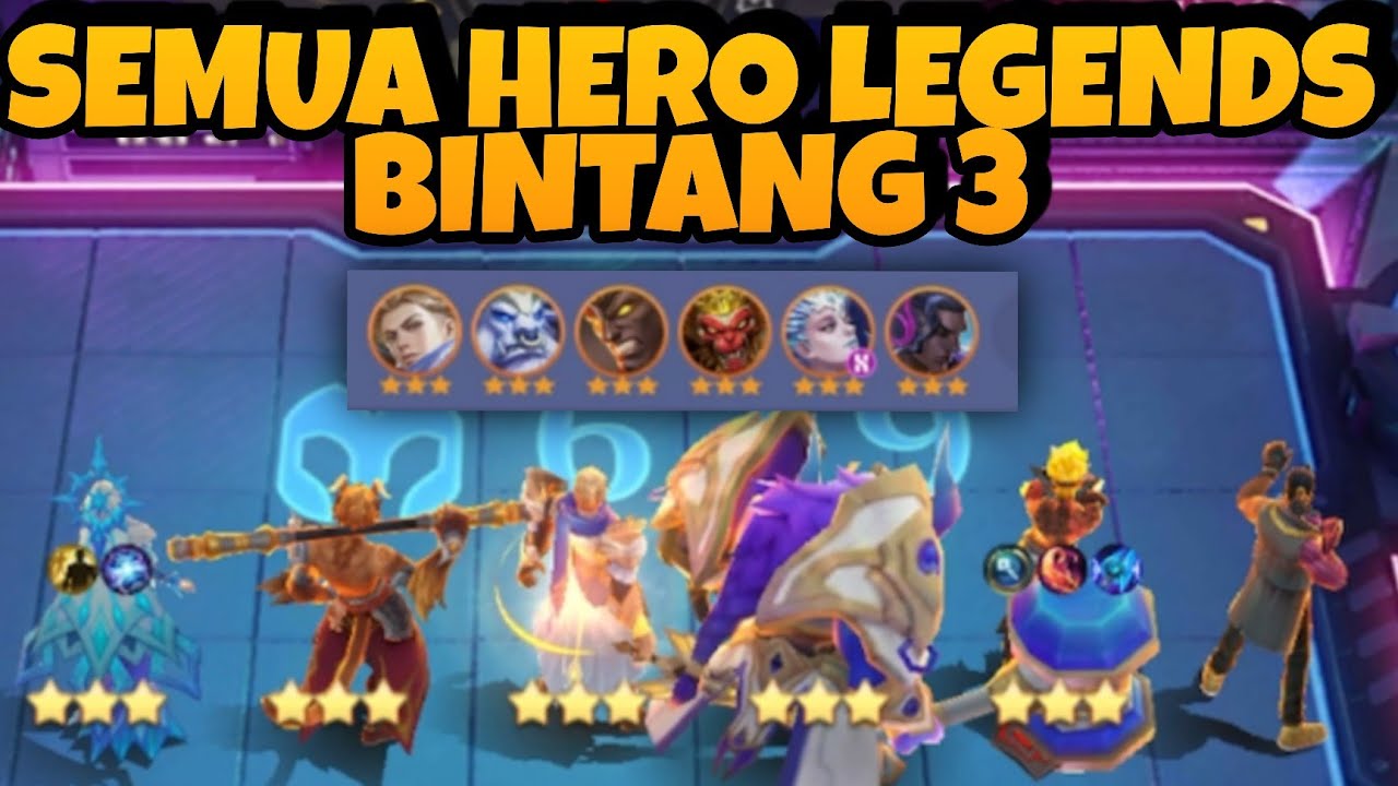 SEMUA HERO LEGENDS BINTANG 3 !! CARA MAIN VALE 2 MAGIC CHESS TEBRAIK ...