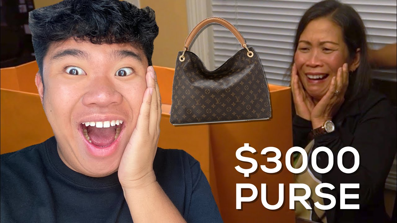SURPRISING MOM WITH $3000 PURSE (LOUIS VUTTON) | Sean Does Magic - YouTube