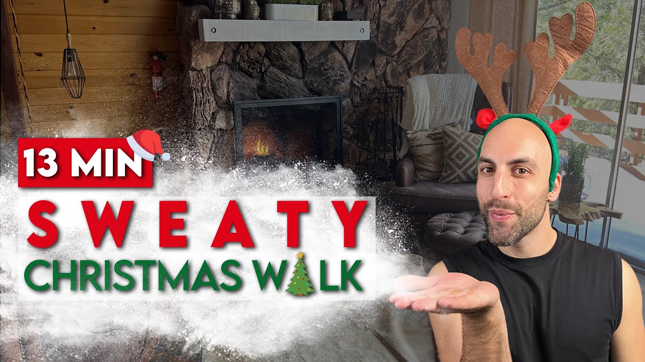 Holiday Walking Workout in Pyjamas | 13 Minute Easy Fat Burner - YouTube