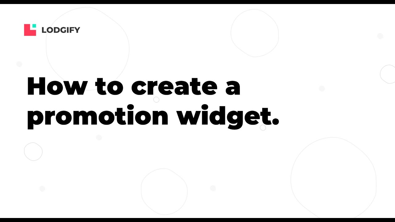 RENTAL SETUP - How to create a promotion widget - YouTube