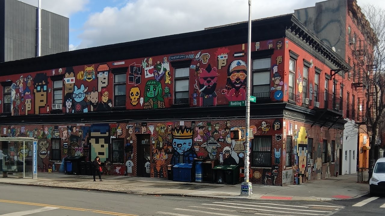 NFT Wall Mural On Grand St & Roebling St BK #willamsburgbk - YouTube
