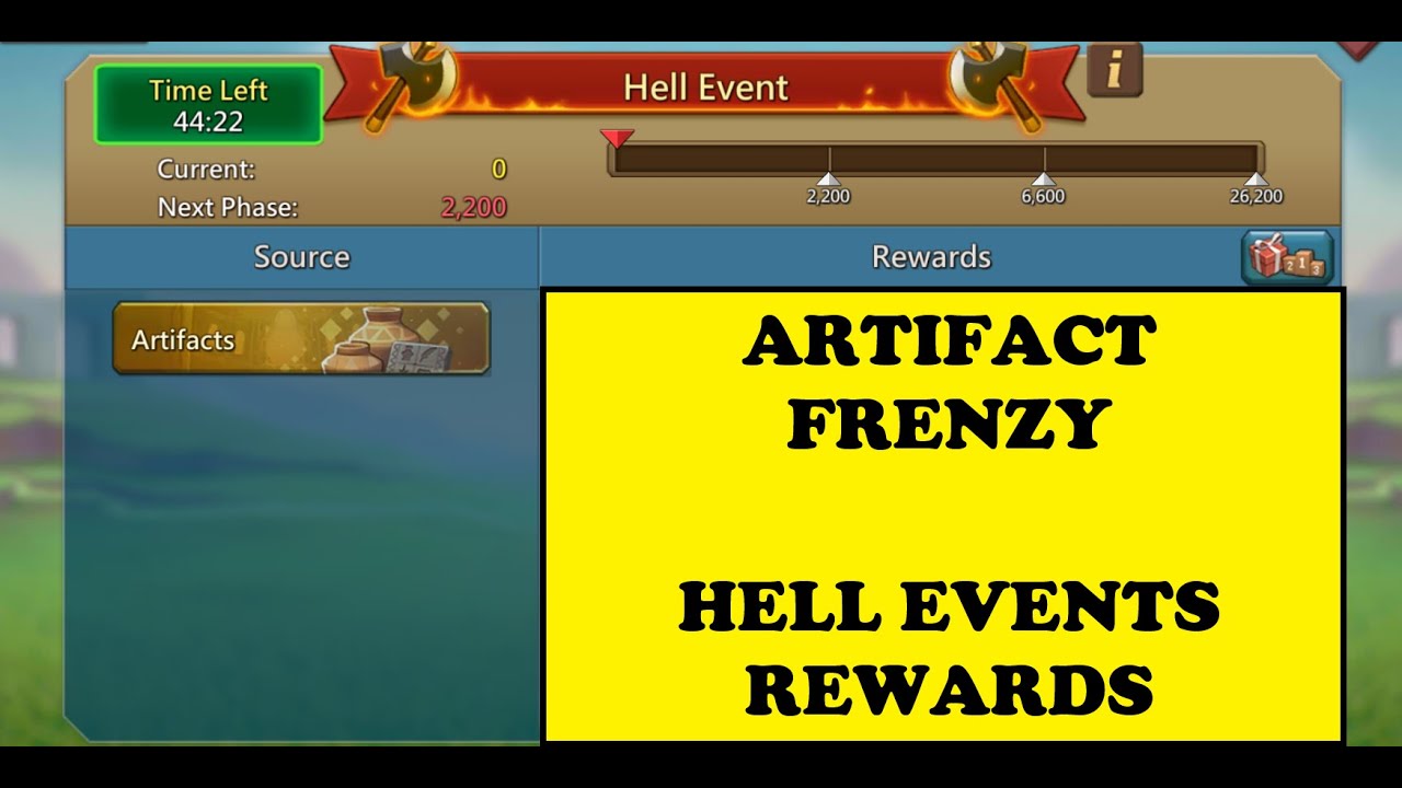 Lords Mobile - HELL EVENTS REWARDS FROM ARTIFACT FRENZY - More info in Artifact Frenzy - YouTube