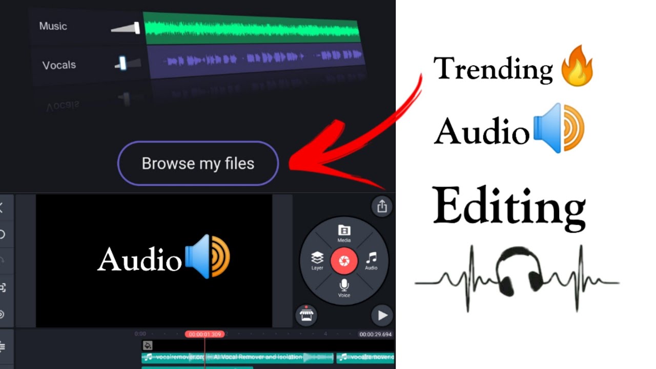 Trending Low to High Volume Mp3 Audio Editing Tutorial | Kinemaster ...