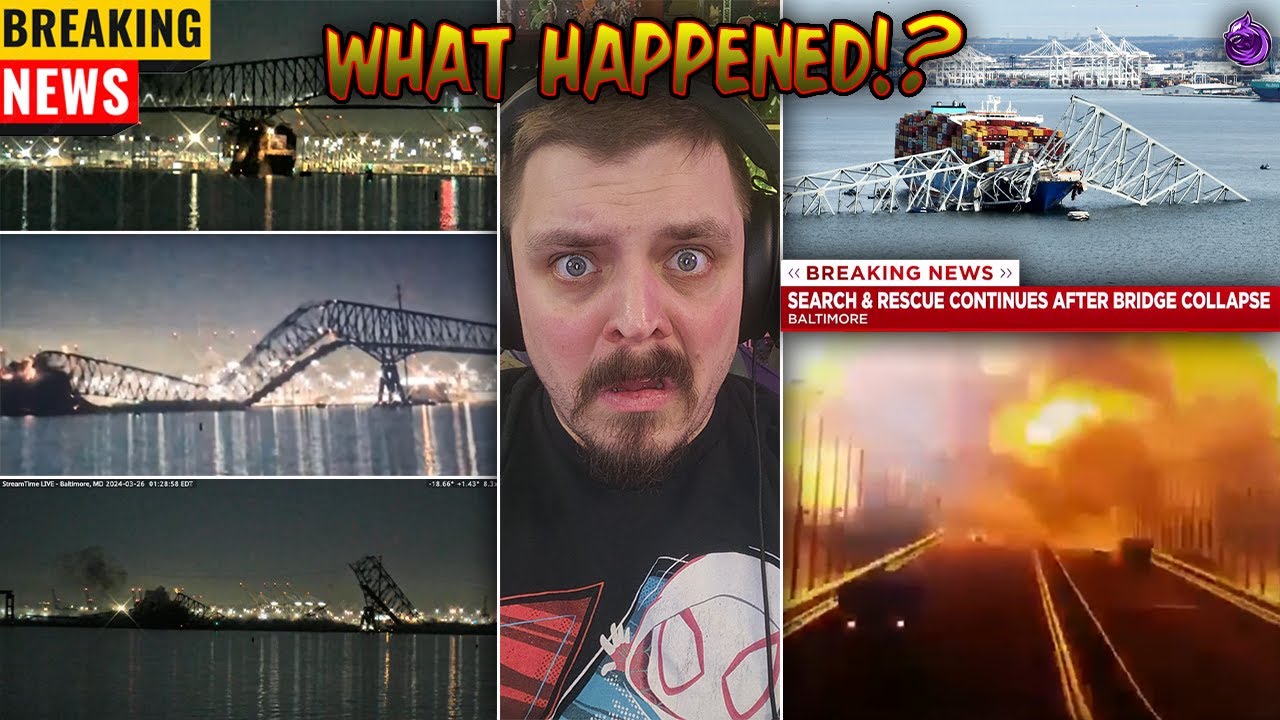 Breaking news: Dual-camera coverage of Baltimore bridge collapse rescue ...