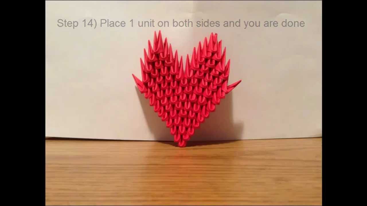 Modular Origami Heart - YouTube