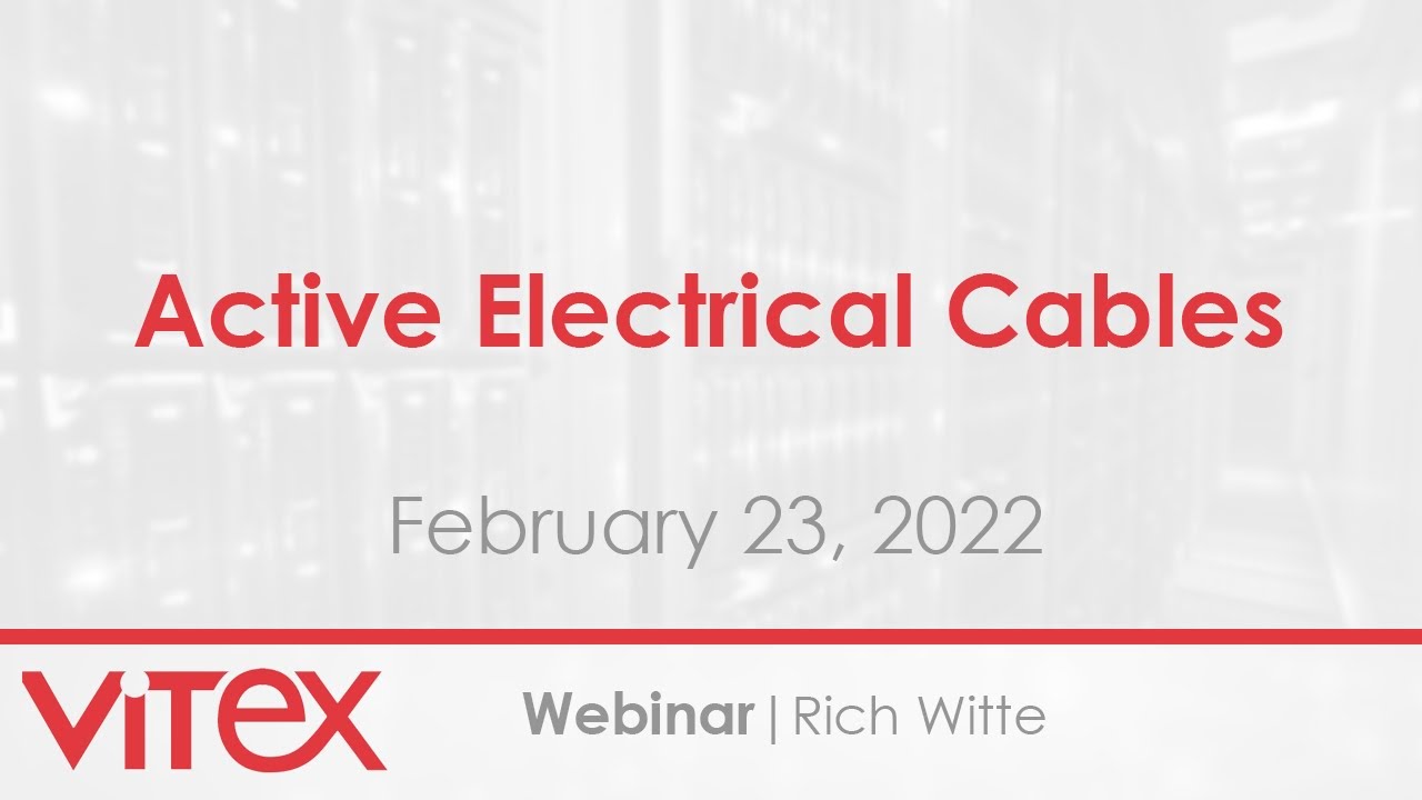 Webinar | Active Electrical Cables - YouTube