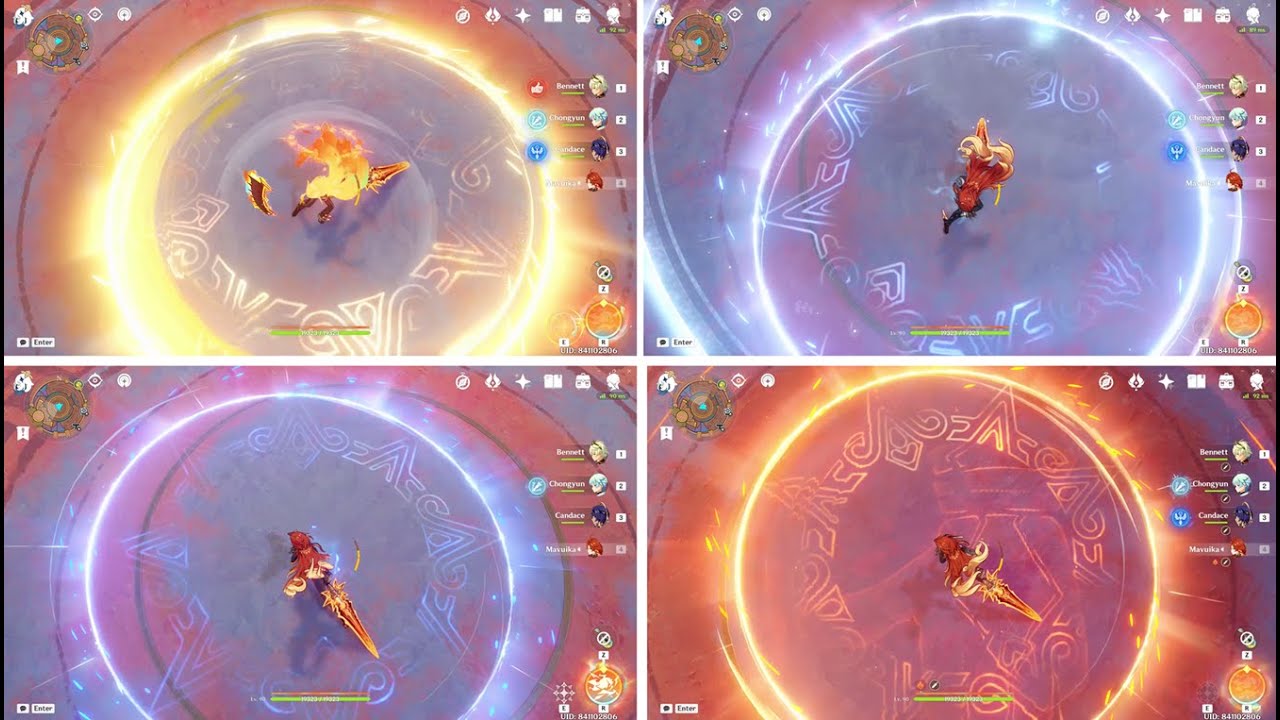 Pyro, Cryo, and Hydro Charge Attack Mavuika | Genshin Impact - YouTube