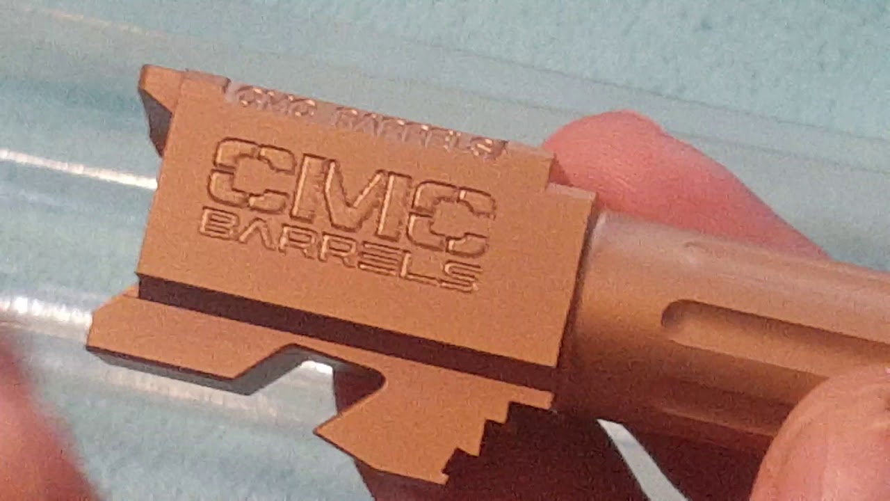 CMC Glock 17 Performance Barrel Bronze TiCN for Gen 3 & 4 - YouTube