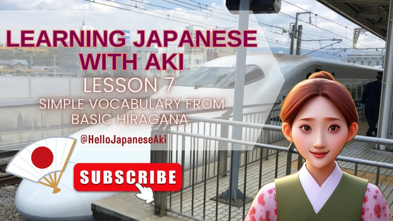 Japanese Learning Lesson 7 - Simple vocabulary from Basic Hiragana ...
