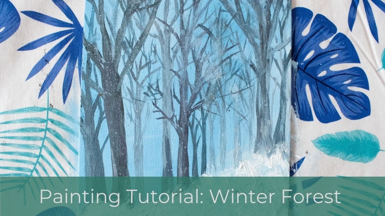 How to Paint Snow Covered Trees (Easy for Kids Ages 8 and up to do!) ️ ...