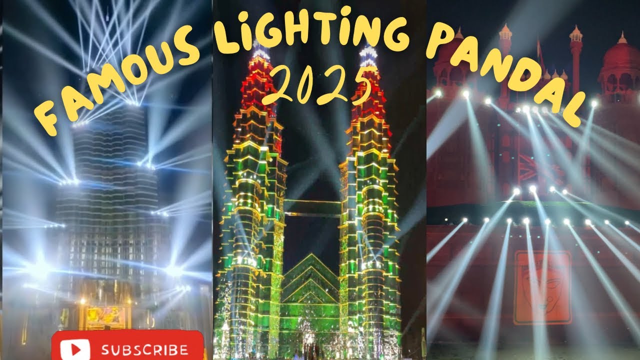 Lighting show of most famous Durga pandal 🔥 - YouTube