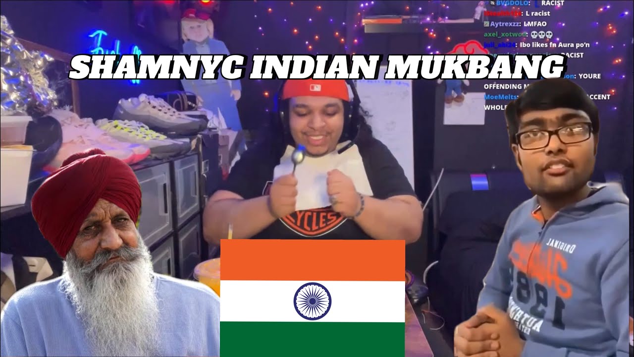 SHAMNYC TRIES INDIAN FOOD ON STREAM - YouTube