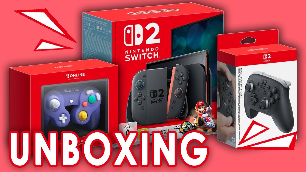 Nintendo Switch 2, Pro Controller and GameCube Controller Unboxing ...