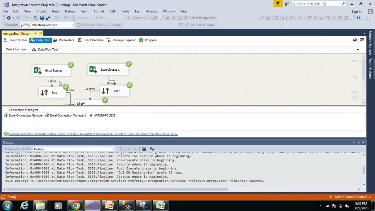 Part 14 - Merge&Sort SSIS transformation Telugu - YouTube