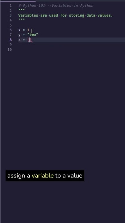 Python Variables 101 - YouTube