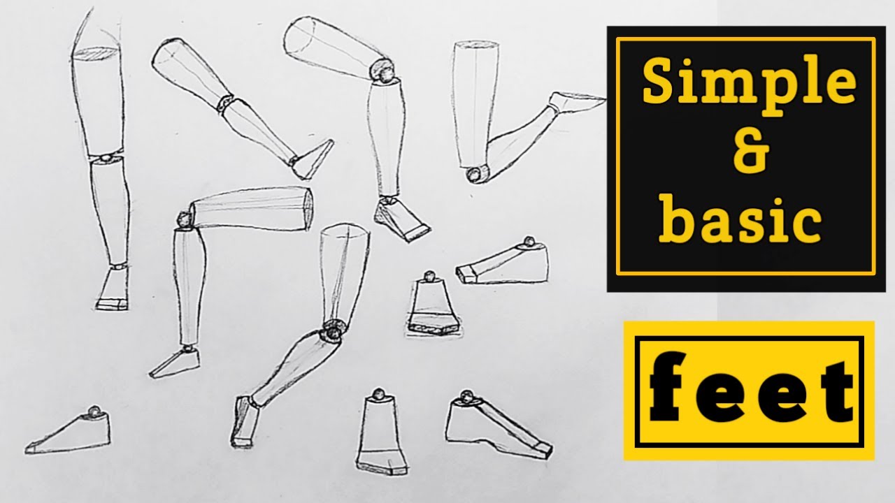 How to draw feet from any angle (part 1) - YouTube